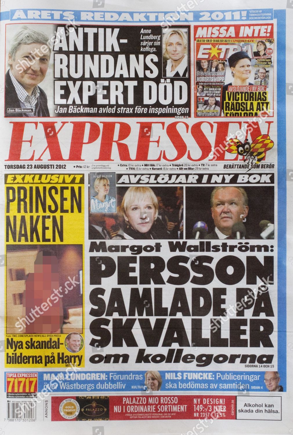 Woman Reading Swedish Tabloid Expressen Featuring Editorial Stock Photo ...
