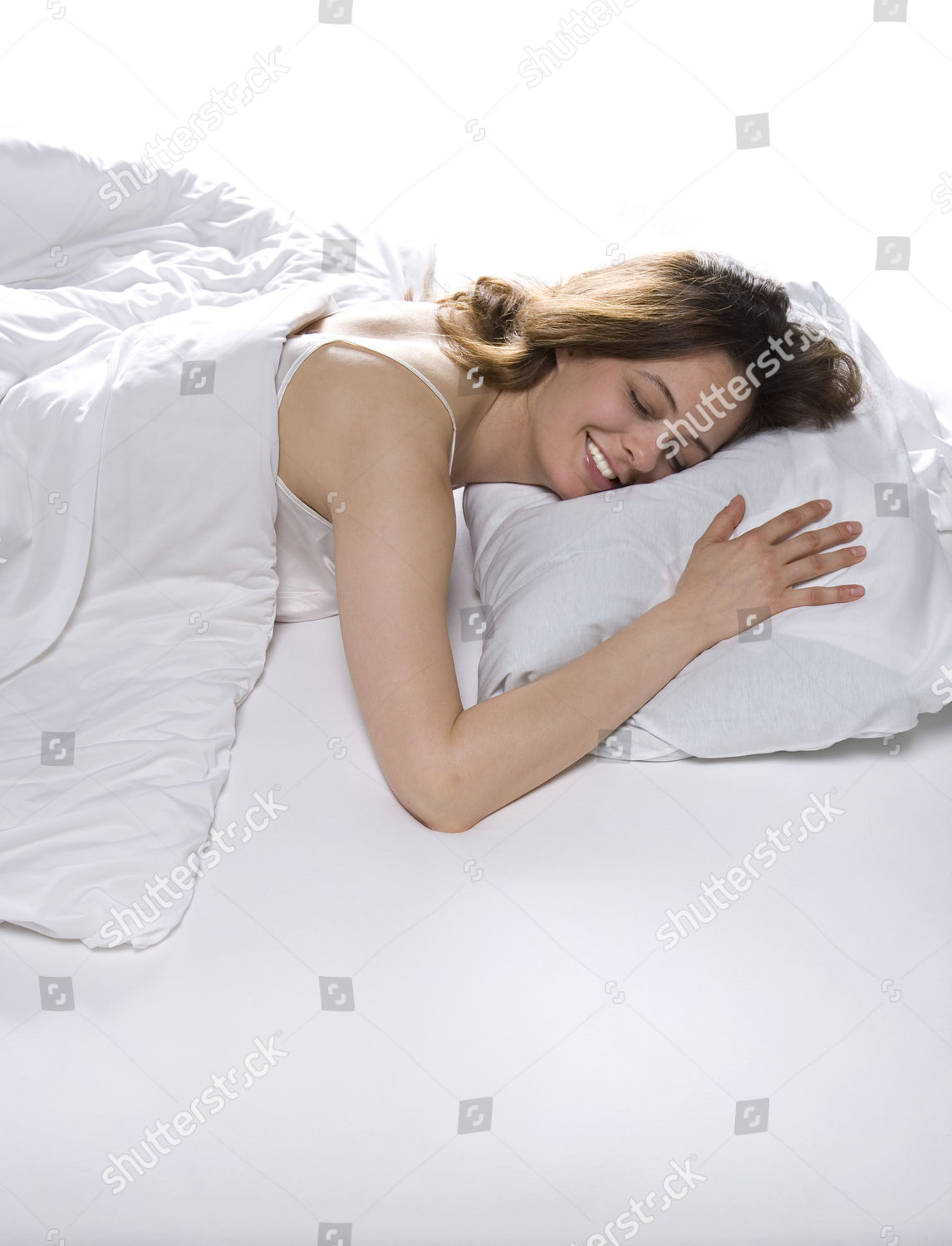 Model Released Woman Lying On Bed Editorial Stock Photo - Stock Image ...