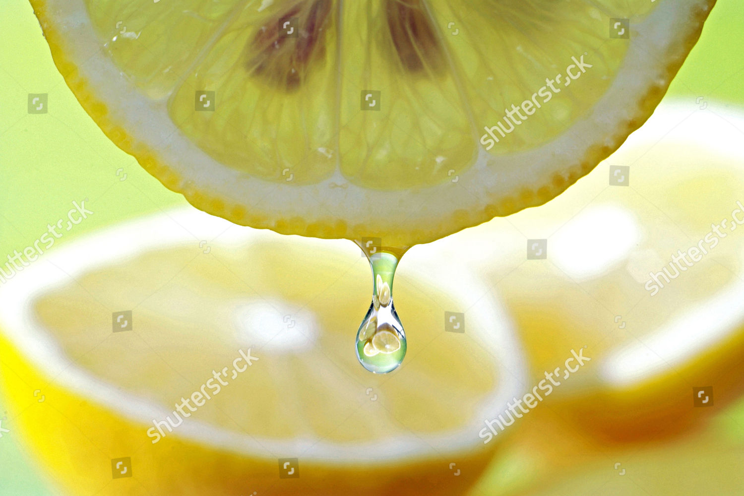 Drop Lemon Juice Dripping Slice Lemon Editorial Stock Photo - Stock ...