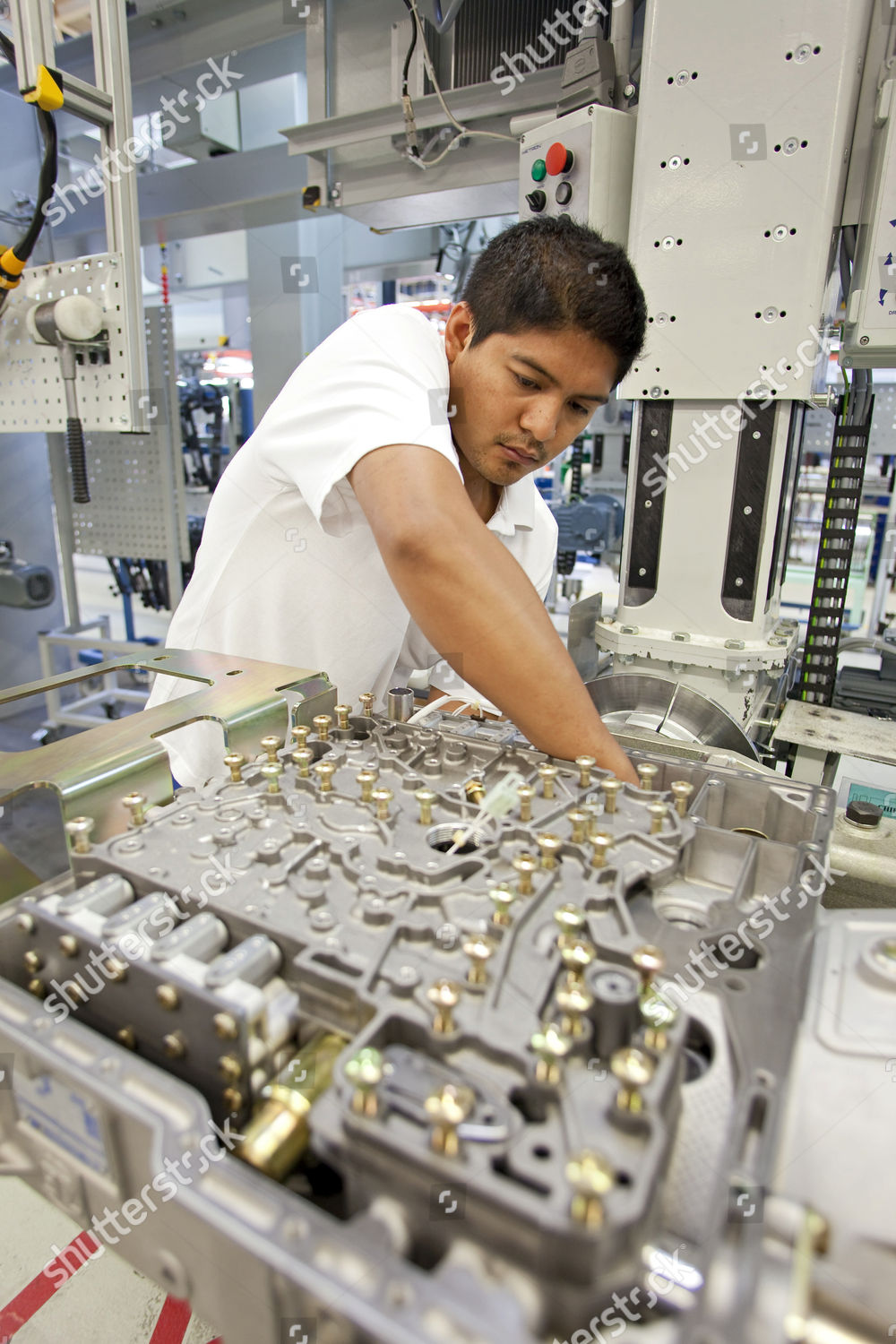 Operator Working Production Gearboxes Automotive Industry Editorial ...