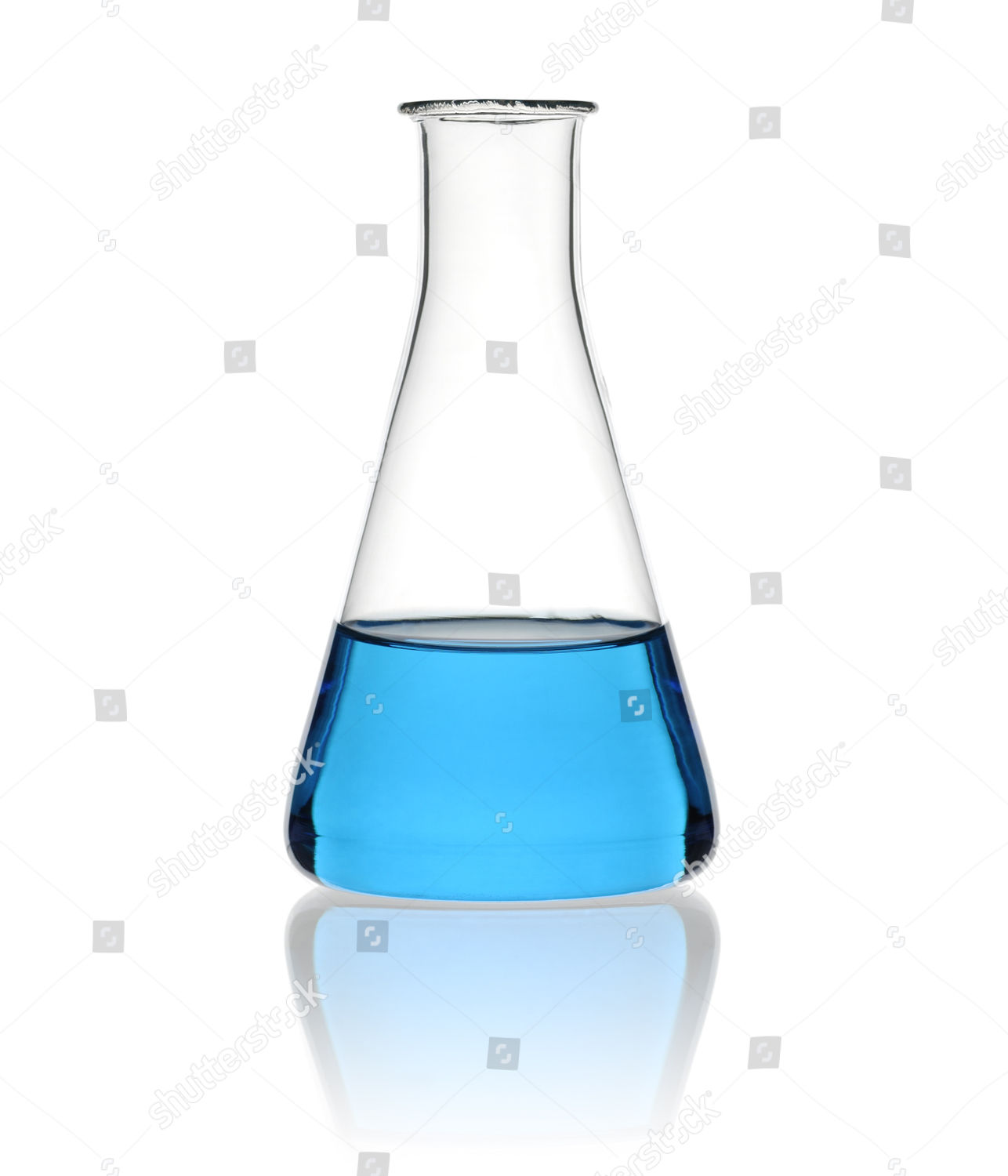 Scientific Conical Flask Filled Blue Liquid Editorial Stock Photo ...