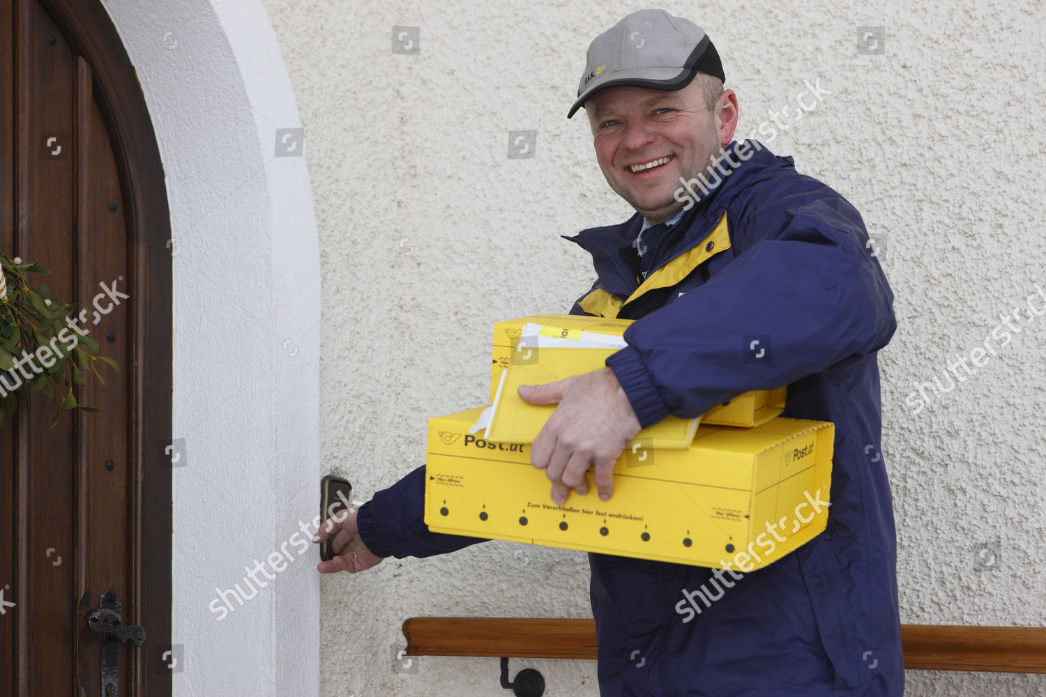 Model Released Postman Packages Editorial Stock Photo - Stock Image ...