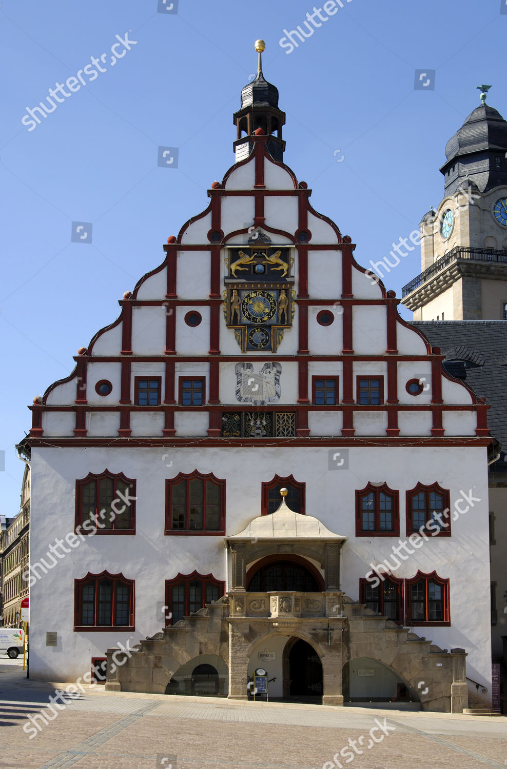Renaissance Gable Historical Clock Sun Dial Editorial Stock Photo ...
