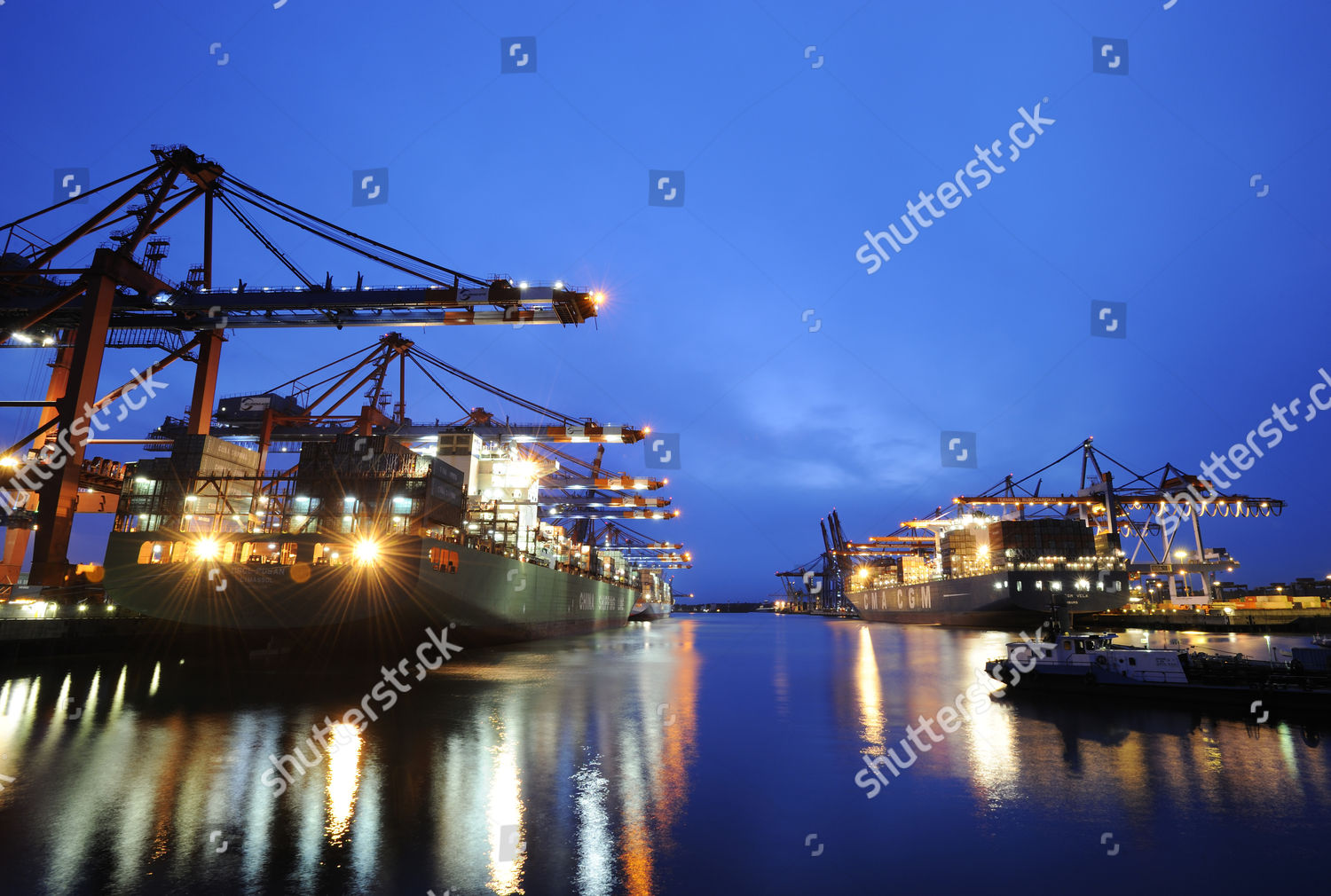 Loading Container Ship Eurogate Terminal Hamburg Editorial Stock Photo ...