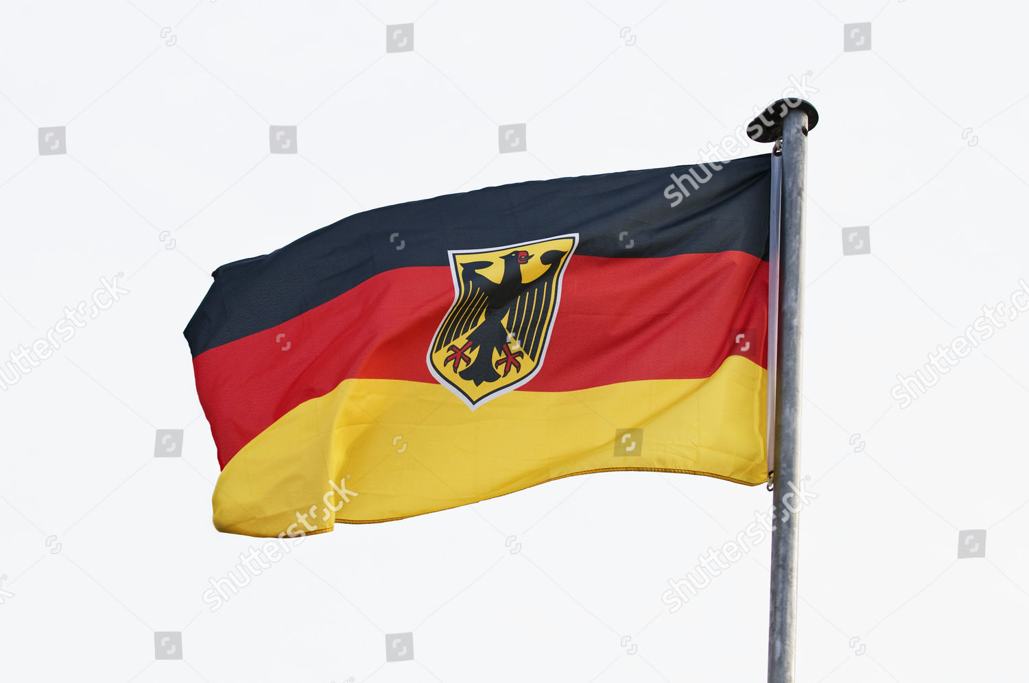 Germany Flag Stretched Out By Wind Editorial Stock Photo - Stock Image ...