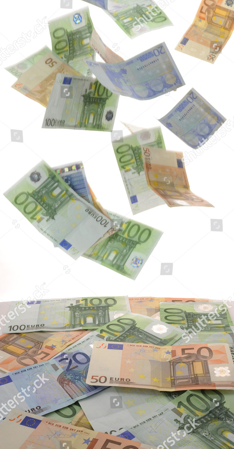 Euro Banknotes Symbolic Picture Money Rain Editorial Stock Photo ...