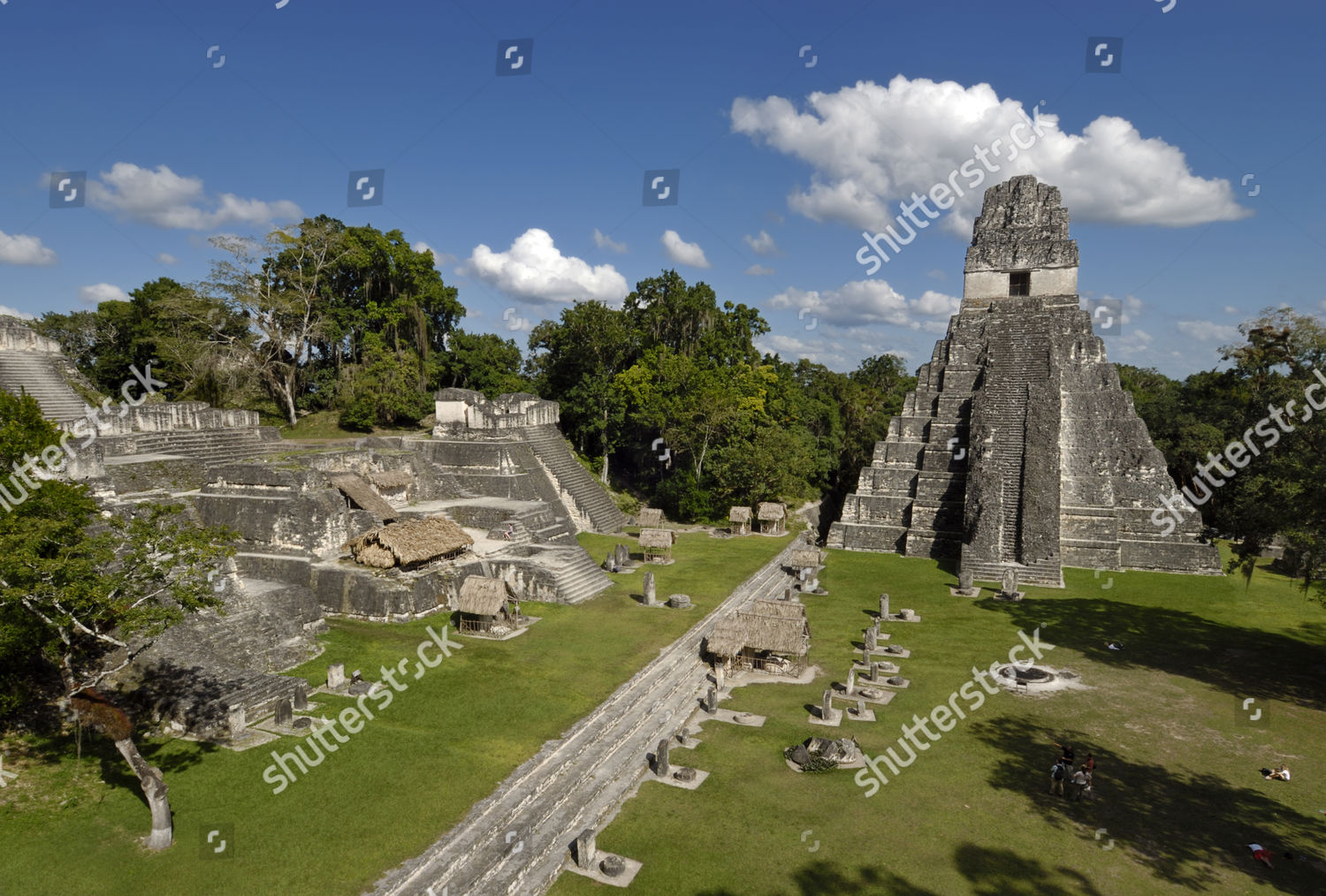 Tikal Mayan Ruins View Temple Ii Editorial Stock Photo - Stock Image ...