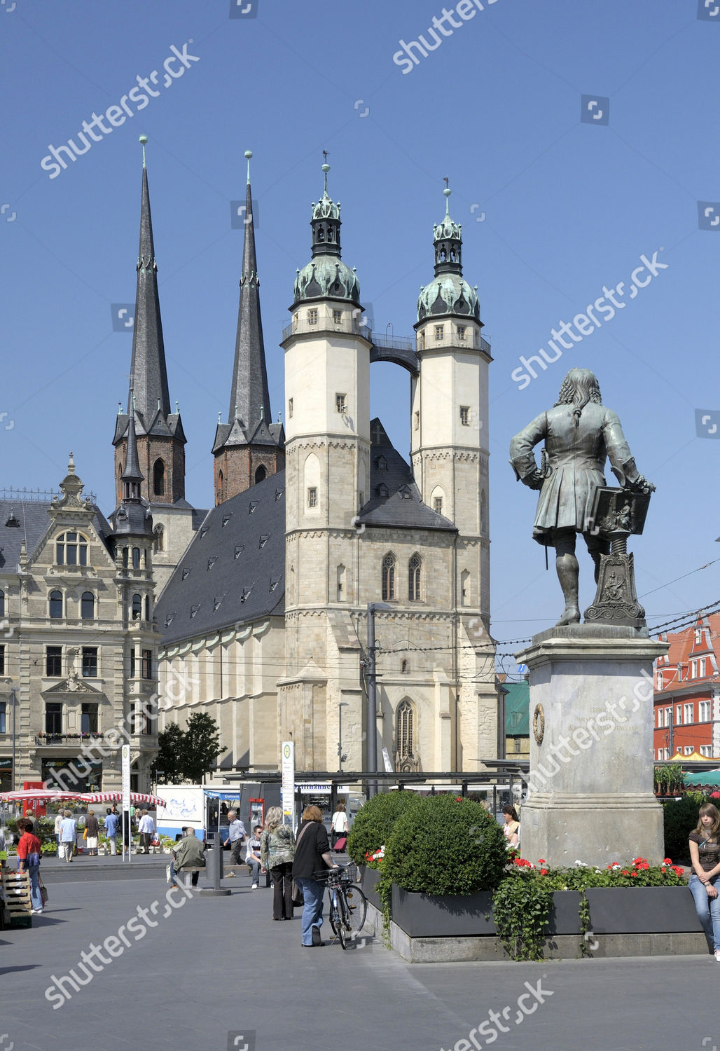 Marktkirche Church On Marktplatz Square Monument Editorial Stock Photo ...