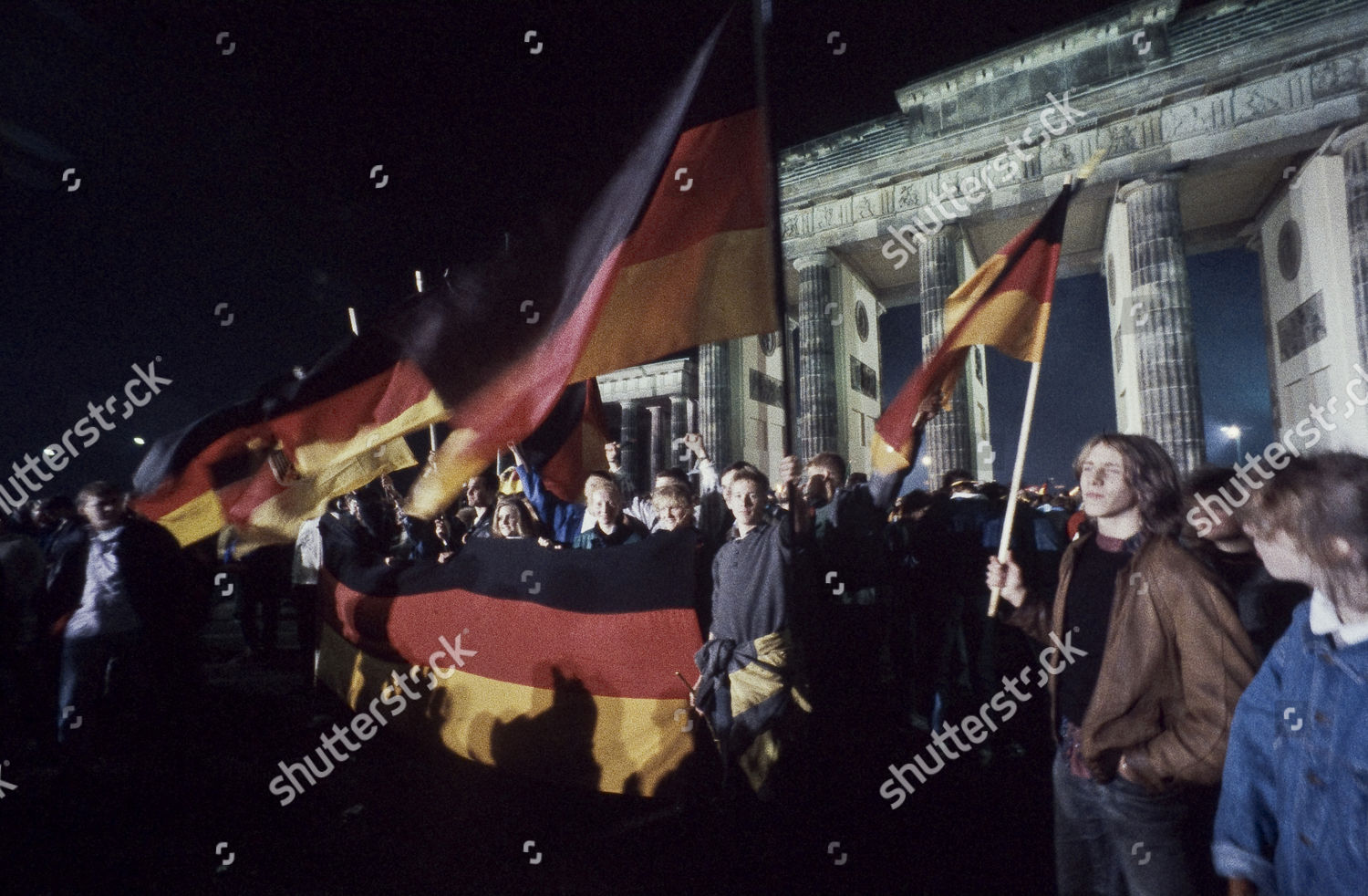 Fall Berlin Wall German Reunification Cheering Editorial Stock Photo ...