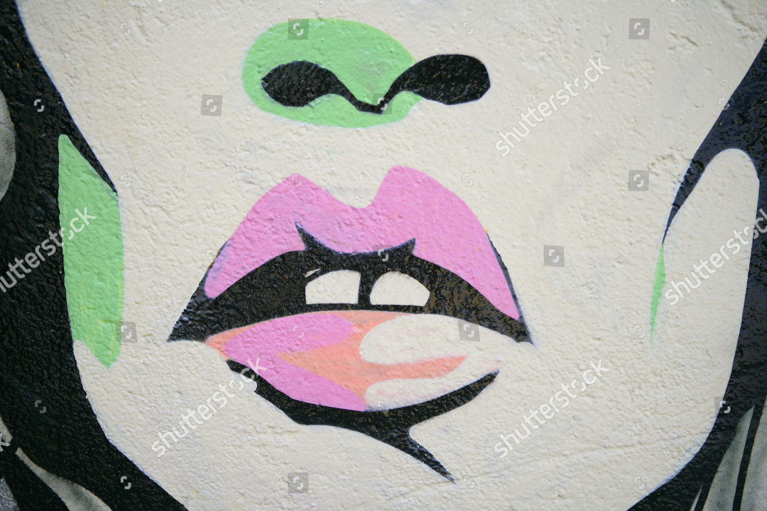 Graffiti Mouth Girl Editorial Stock Photo - Stock Image | Shutterstock