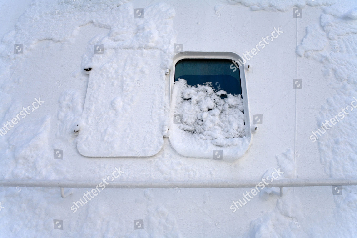 Snowed Porthole Cruise Hurtigruten Norwegian Coastal Editorial Stock ...