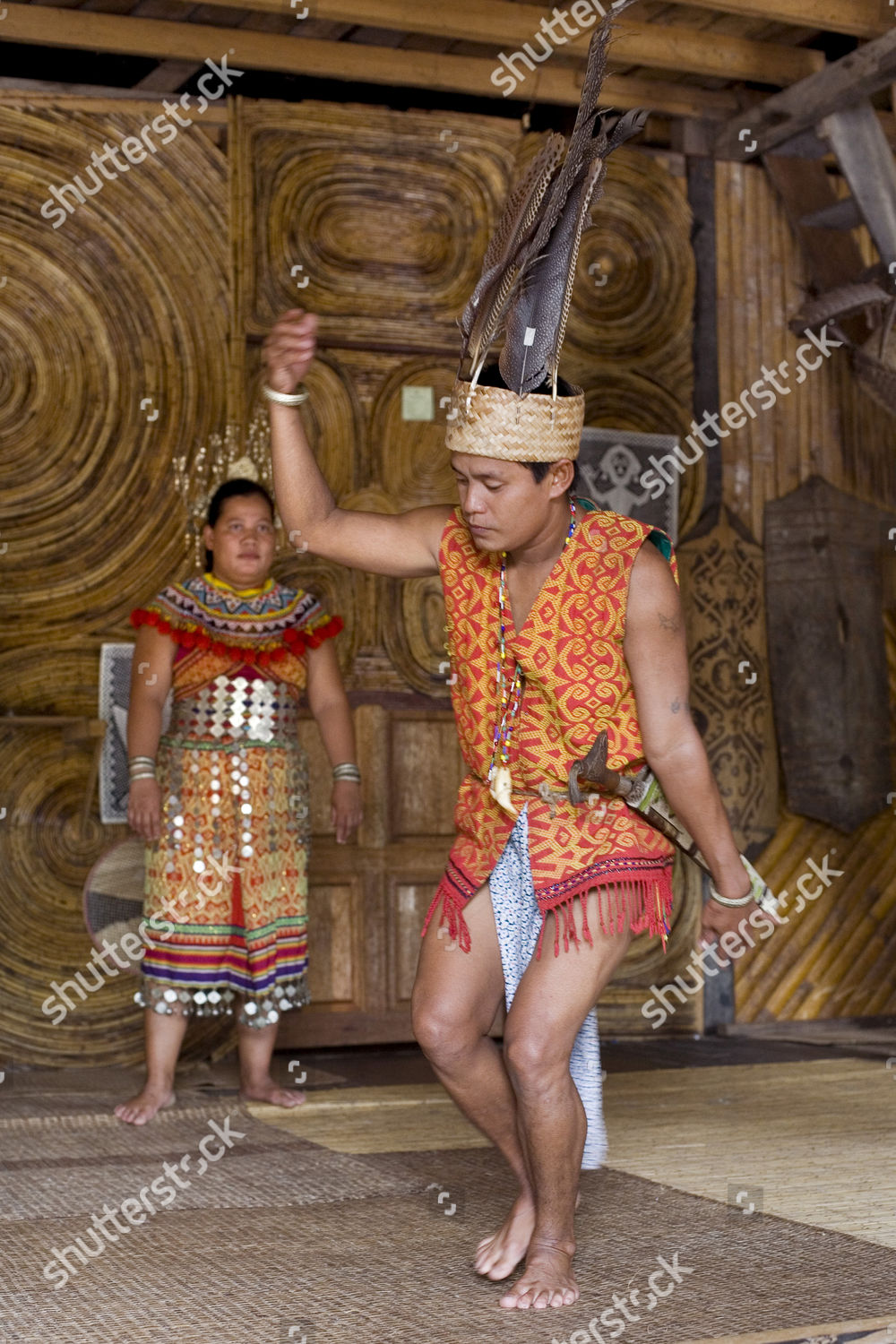 Dancers Costume Traditional Dance Iban Ethnic Editorial Stock Photo ...