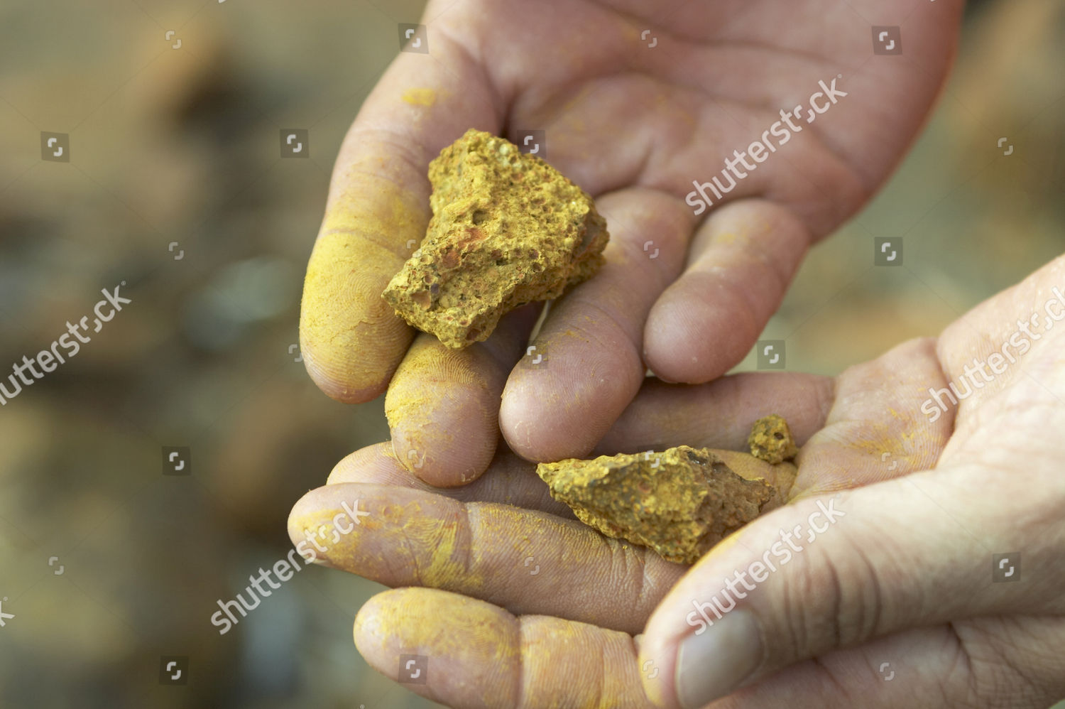 Mineral Mix Yellow Ochre Basic Material Editorial Stock Photo - Stock ...
