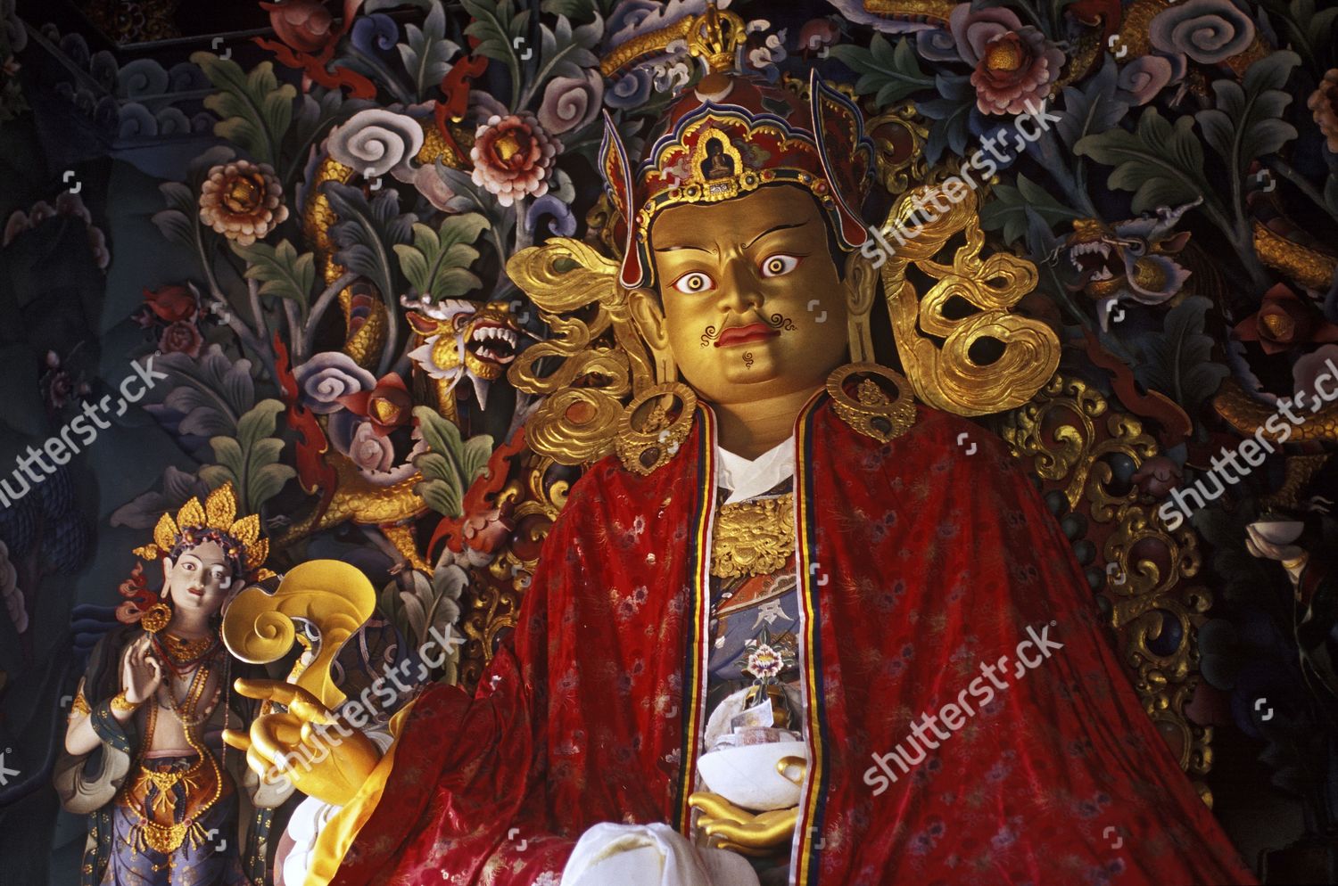 Statue Padmasambhava Guru Rinpoche Altar Bhutanese Editorial Stock ...