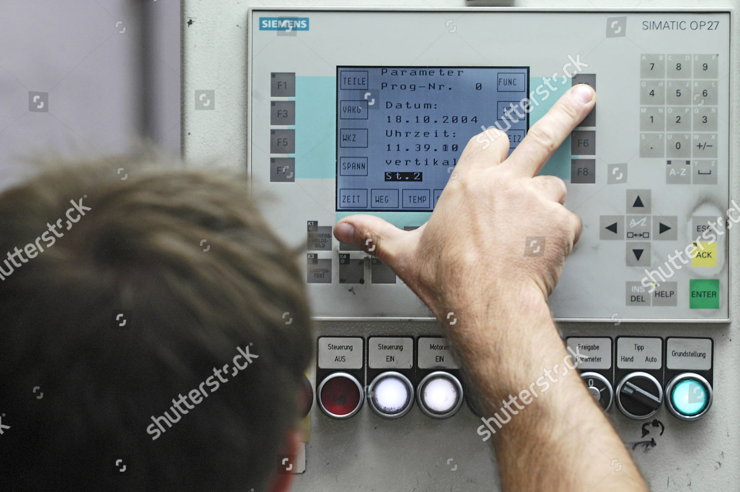 Operating Computer Numeric Controlled Cnc Machine Editorial Stock Photo ...