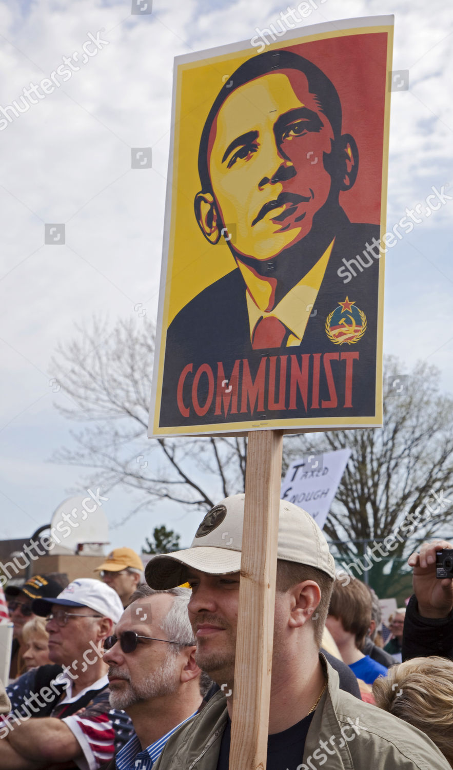 Sign Obama Communist Tea Party Express Editorial Stock Photo - Stock ...