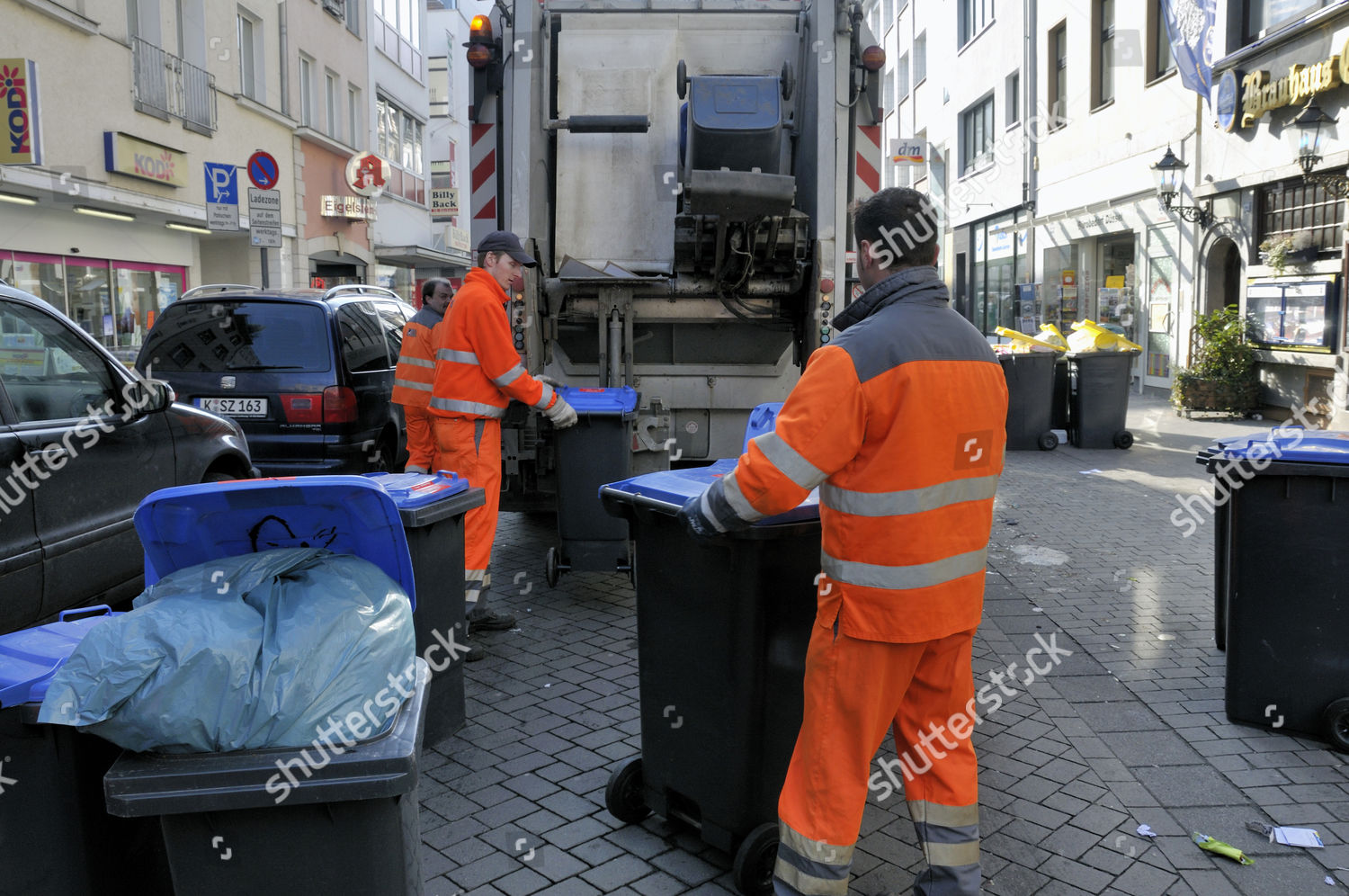 Garbage Collection Rubbish Bins Being Emptied Editorial Stock Photo ...