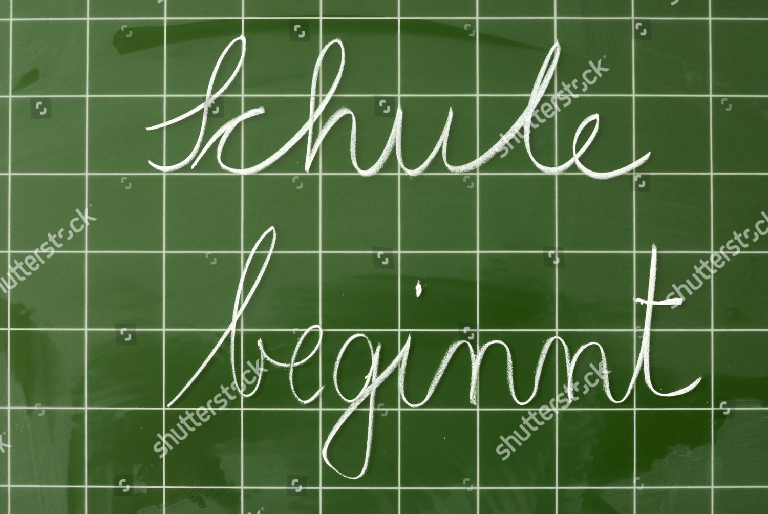 German Handwritten Text On Chalkboard Grid Editorial Stock Photo ...