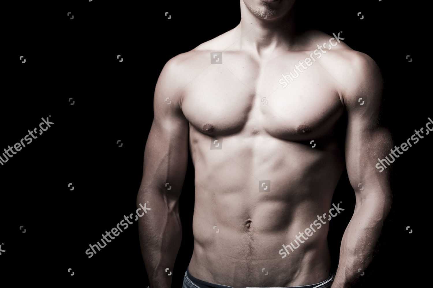 Model Released Muscular Upper Body Man Editorial Stock Photo - Stock ...