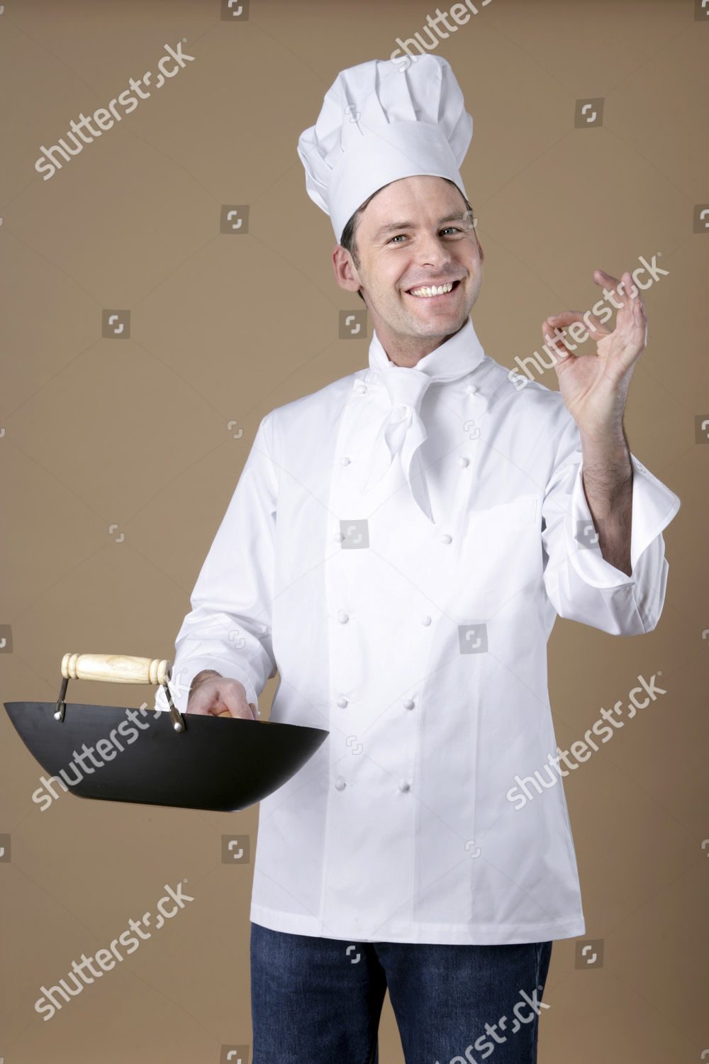 Model Released Chef Holding Wok Editorial Stock Photo - Stock Image ...