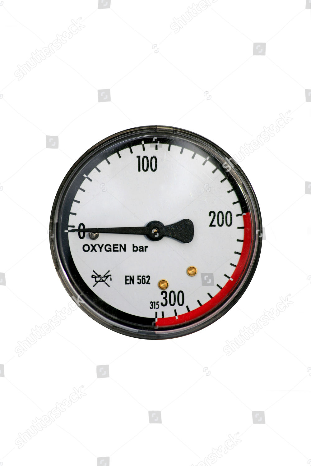 Manometer Pressure Gauge On Oxygen Gas Editorial Stock Photo - Stock ...
