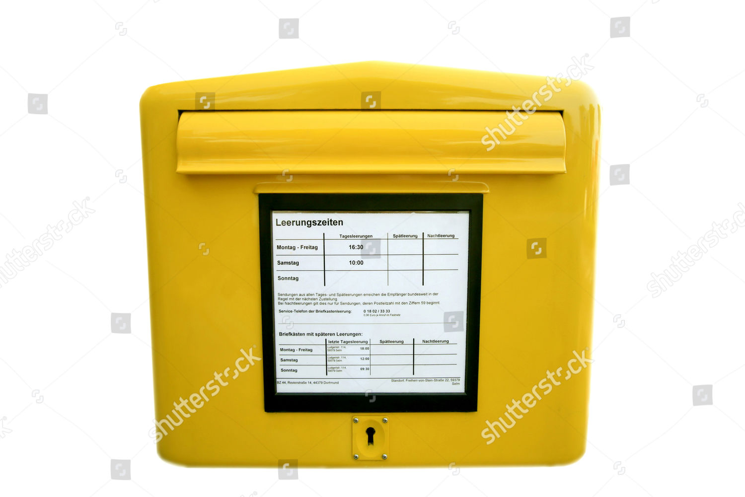 Yellow Letterbox Deutsche Post Editorial Stock Photo - Stock Image ...