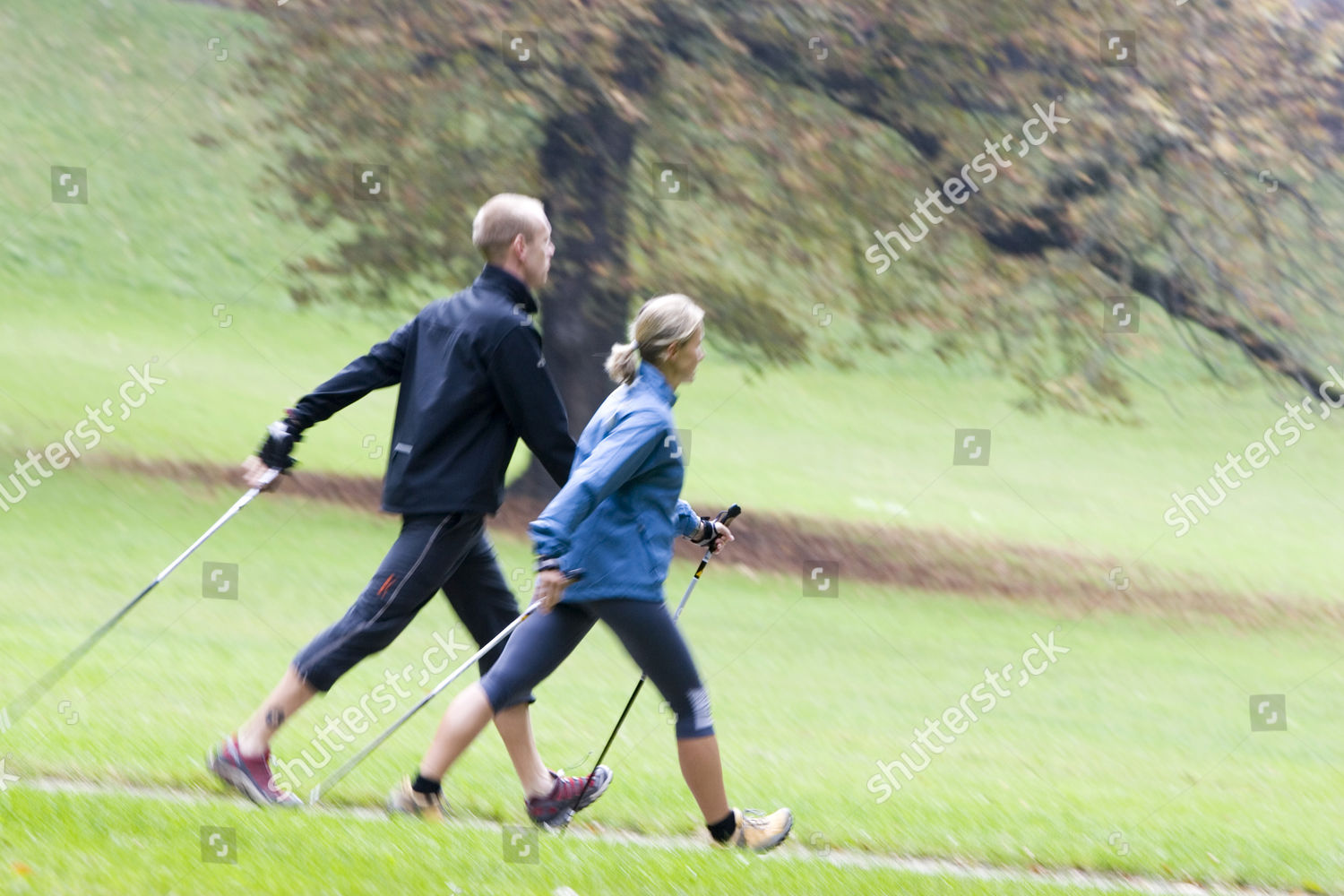 Model Released Two Nordic Walker Stick Editorial Stock Photo - Stock ...