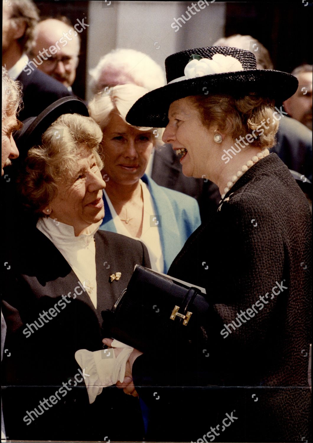 Margaret Thatcher Talks Doris Heffer Widow Editorial Stock Photo ...
