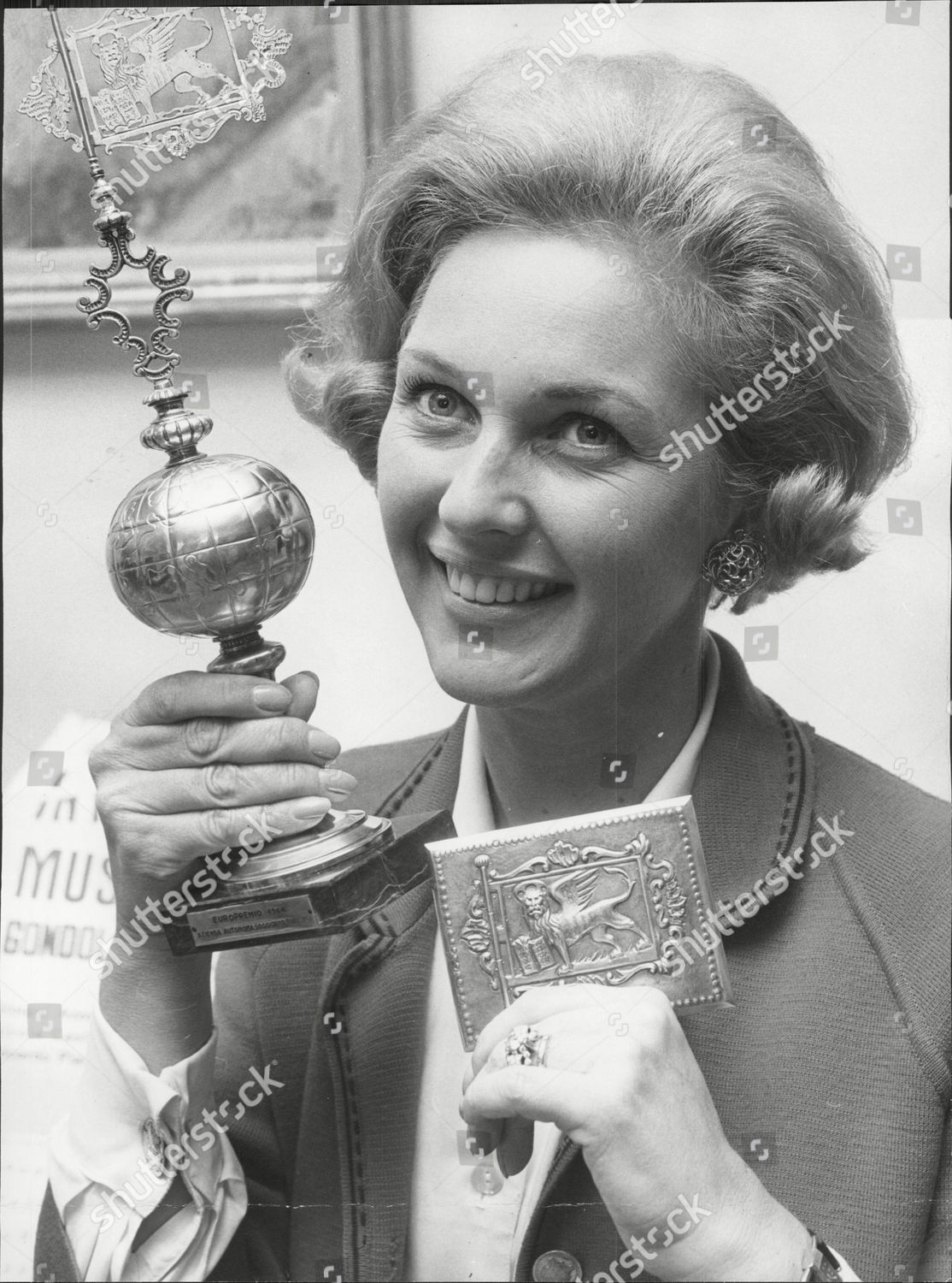Actress Katie Boyle Her Trophies Venice Editorial Stock Photo - Stock ...