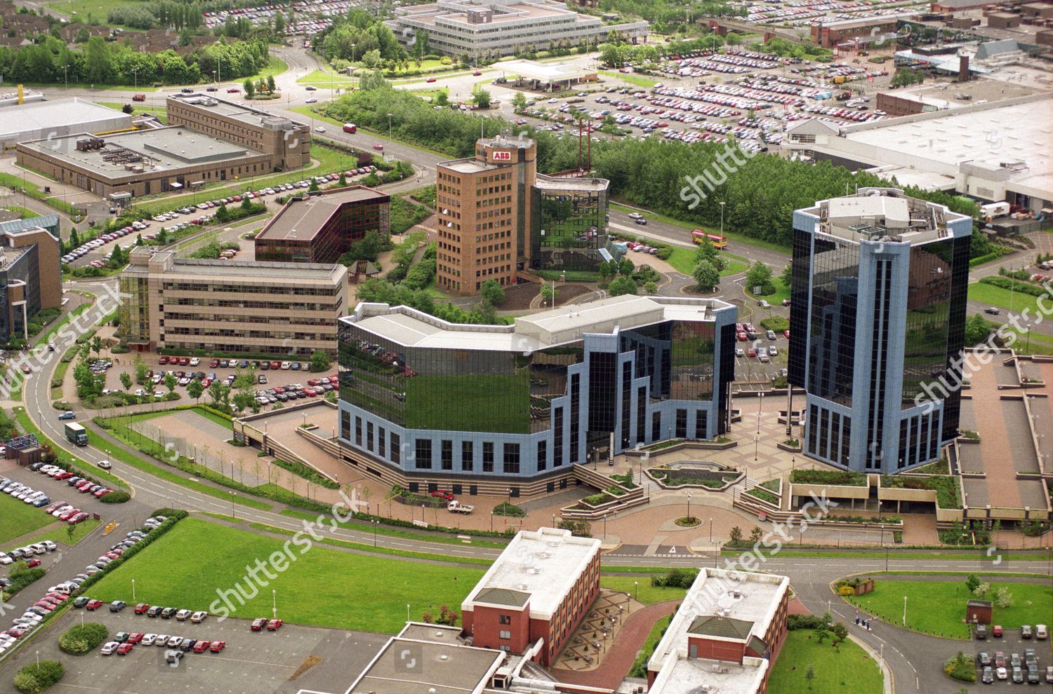 Aerial View Telford Town Centre Office Editorial Stock Photo - Stock ...