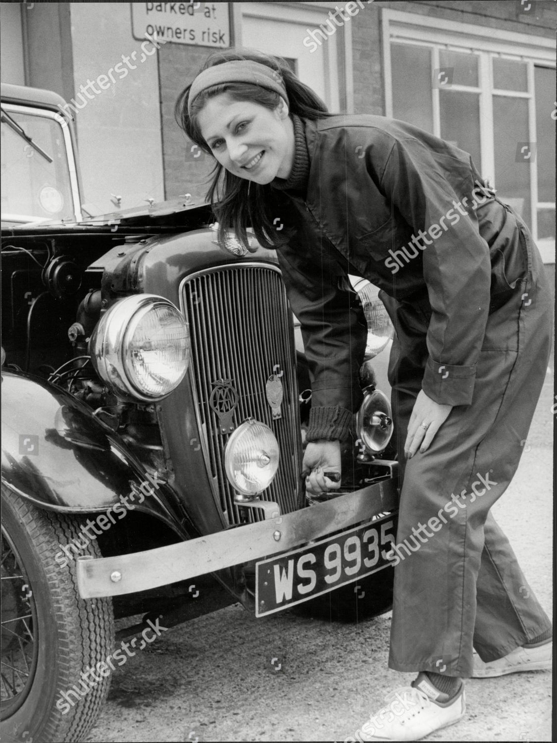 Jane How Actress Overalls Vintage Car Editorial Stock Photo - Stock ...