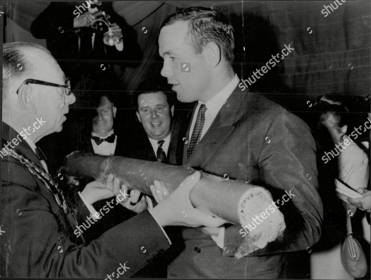 Swedish Boxer Ingemar Johansson Presented Stick Editorial Stock Photo ...