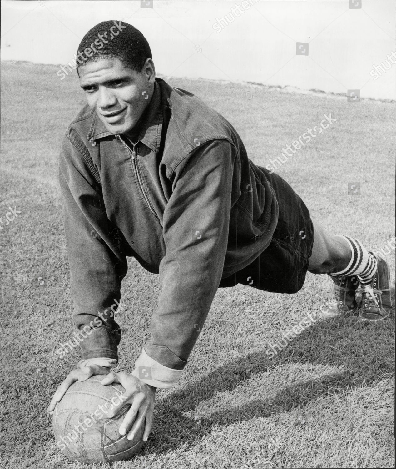 Footballer Albert Johanneson Training Leeds United Editorial Stock ...