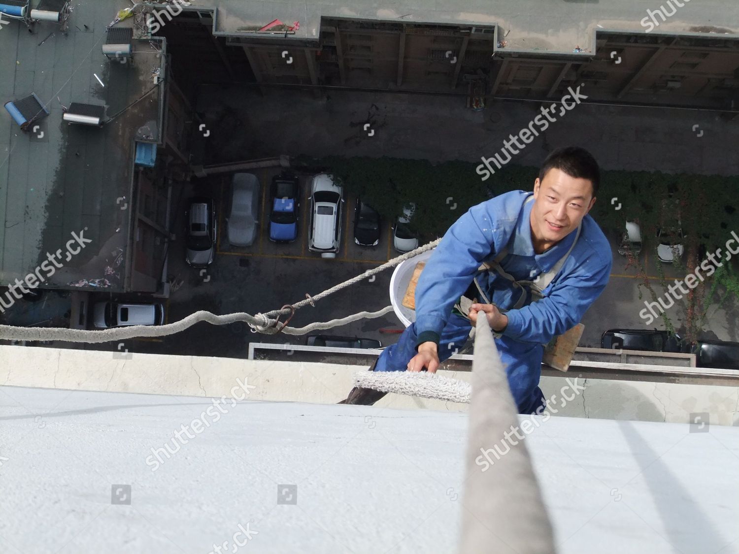 Window Cleaner Wang Xuming Editorial Stock Photo - Stock Image | Shutterstock