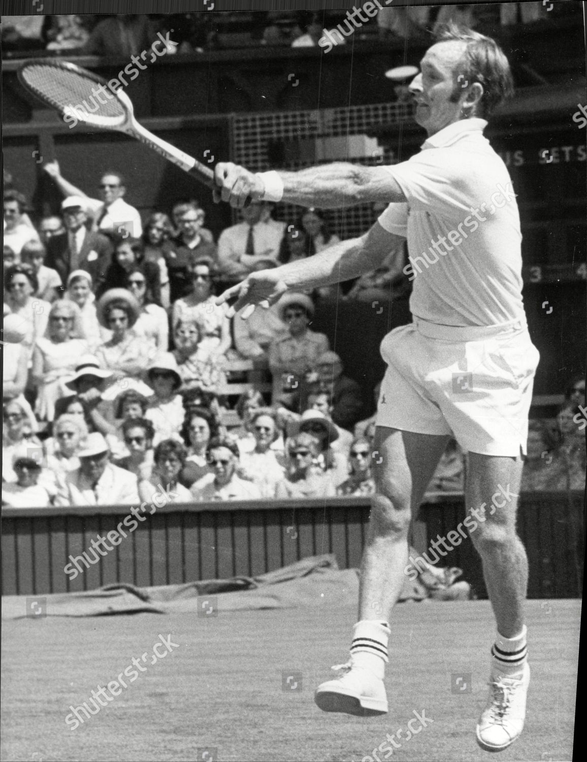 Tennis Player Rod Laver Action Wimbledon Editorial Stock Photo - Stock ...