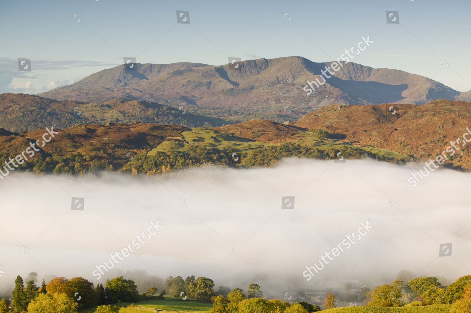 Temperature Inversion Ambleside Lake District Leading Editorial Stock ...