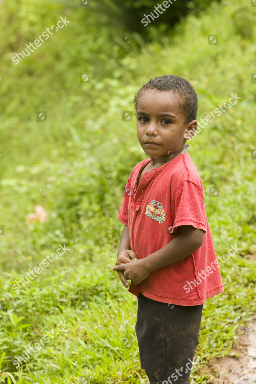 Young Fijian Boy Bukaya Fijian Highlands Editorial Stock Photo - Stock ...
