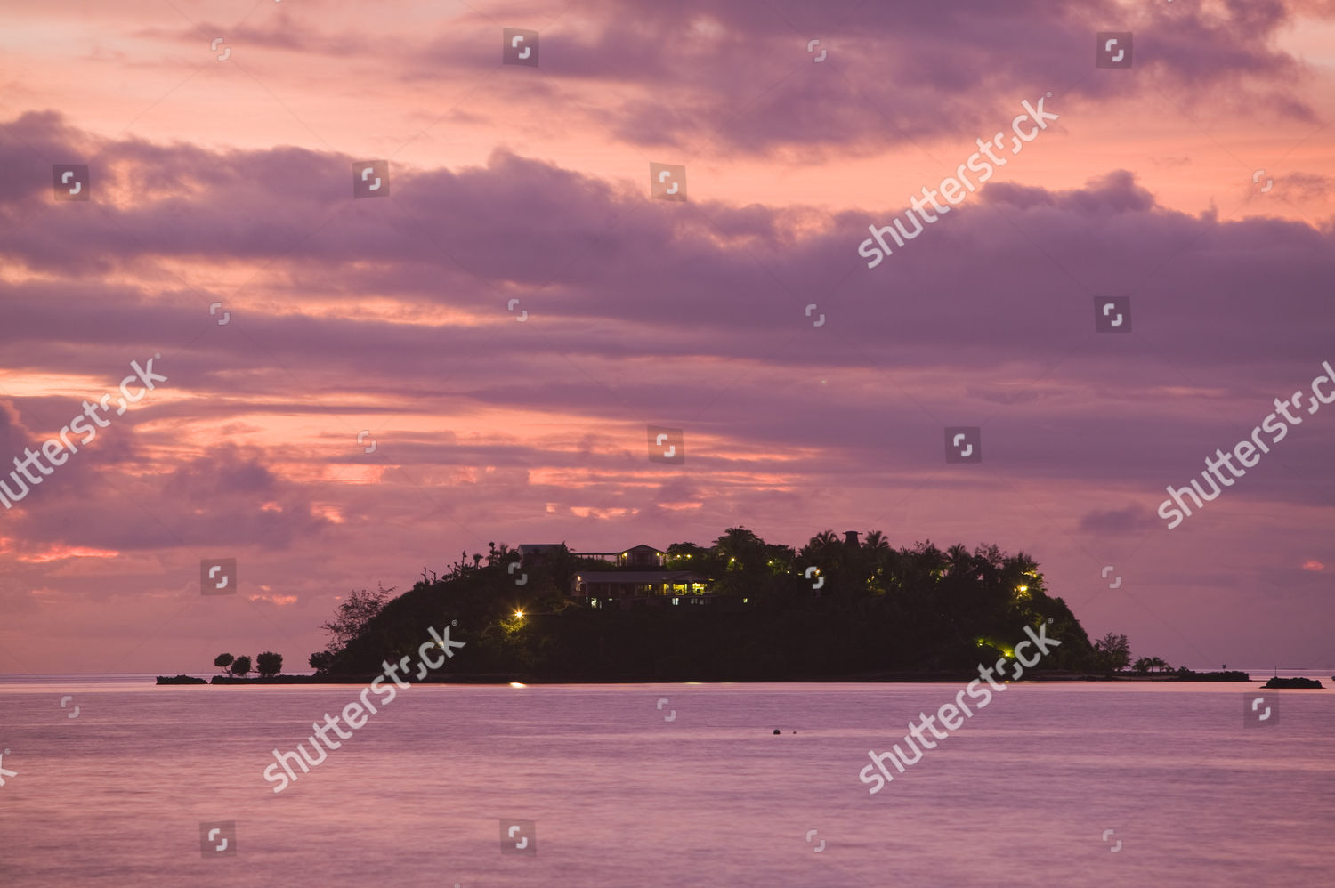 Sunset Walu Beach Resort On Malolo Editorial Stock Photo - Stock Image ...