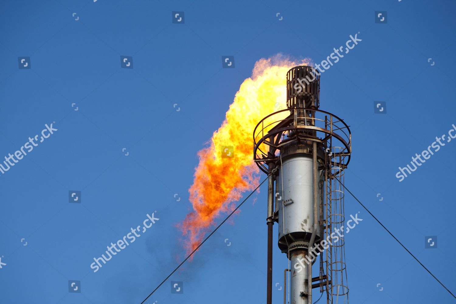 Flaring Off Gas Flotta Oil Terminal Editorial Stock Photo - Stock Image ...