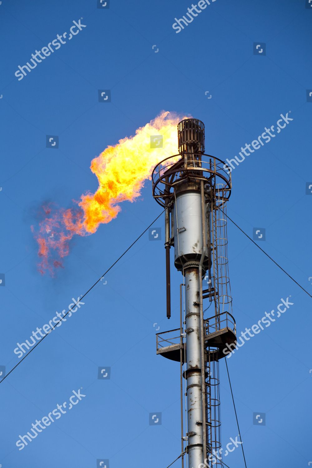 Flaring Off Gas Flotta Oil Terminal Editorial Stock Photo - Stock Image ...
