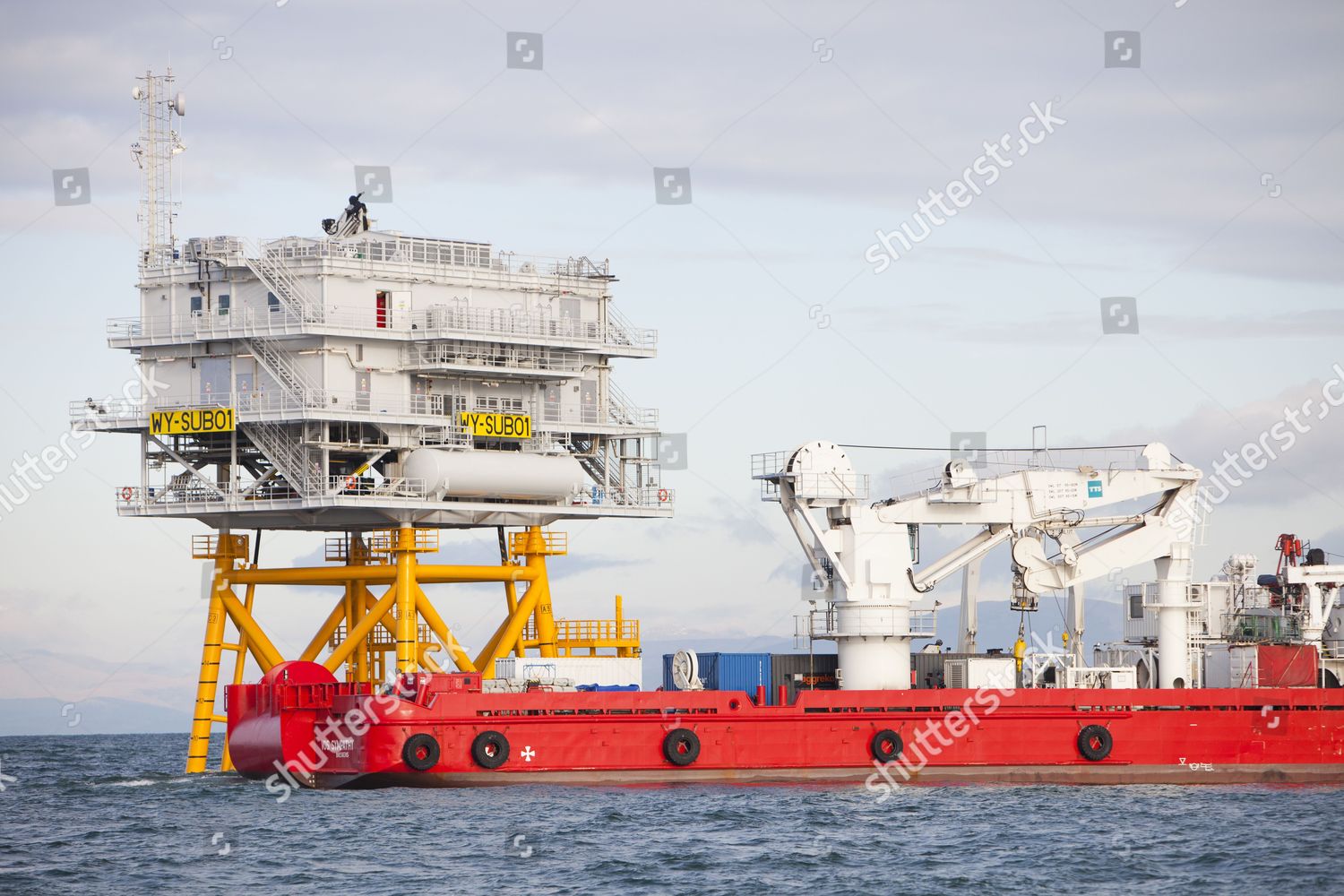 Walney Offshore Windfarm Project Transformer Substation Editorial Stock ...