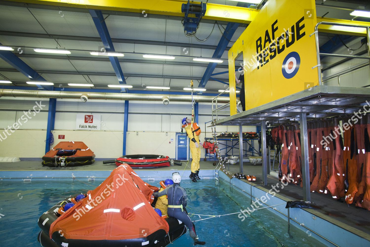Workers Offshore Industry Practice Helicopter Ditching Editorial Stock ...