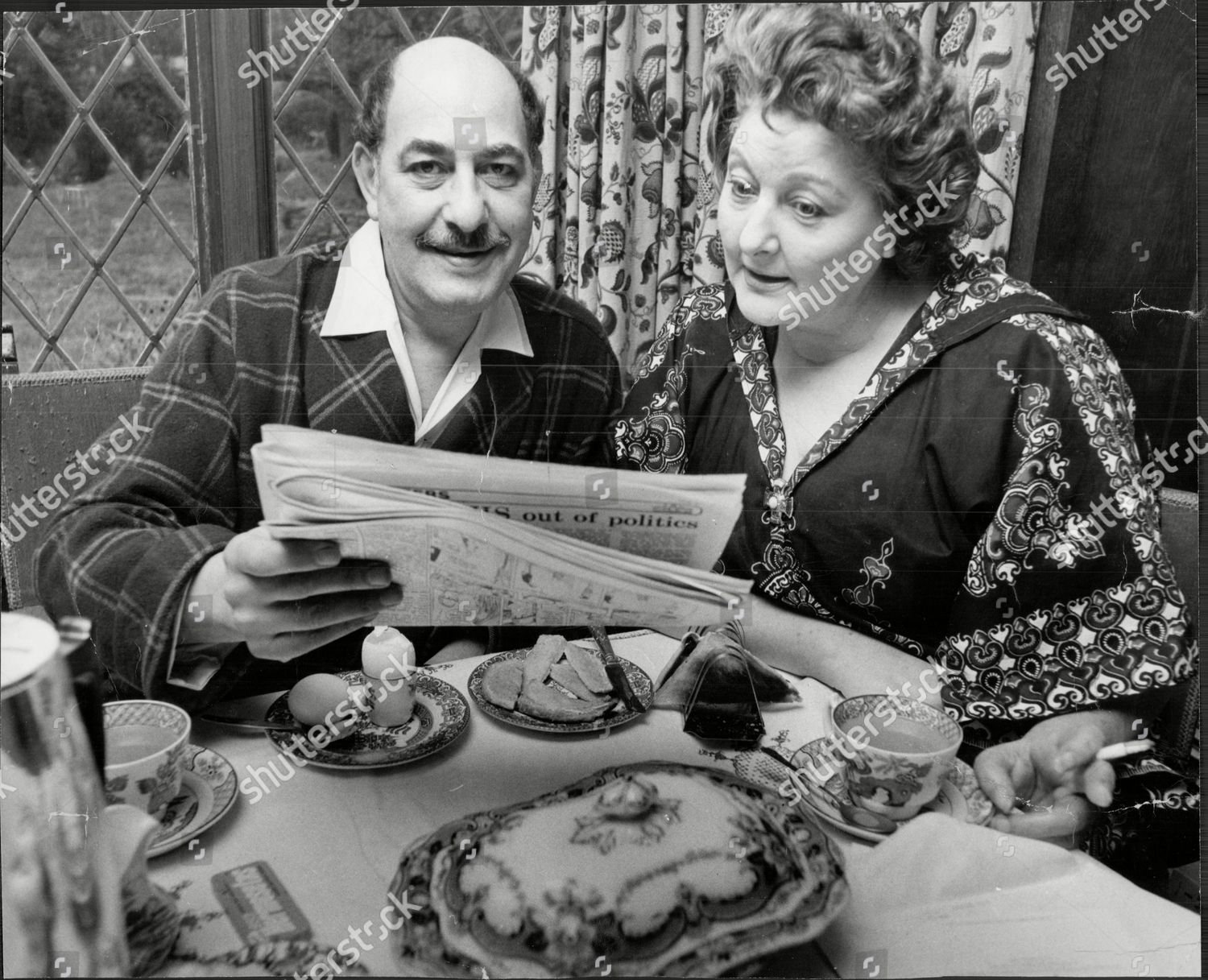 Alfred Marks Actor Enjoys Breakfast Morning Editorial Stock Photo ...