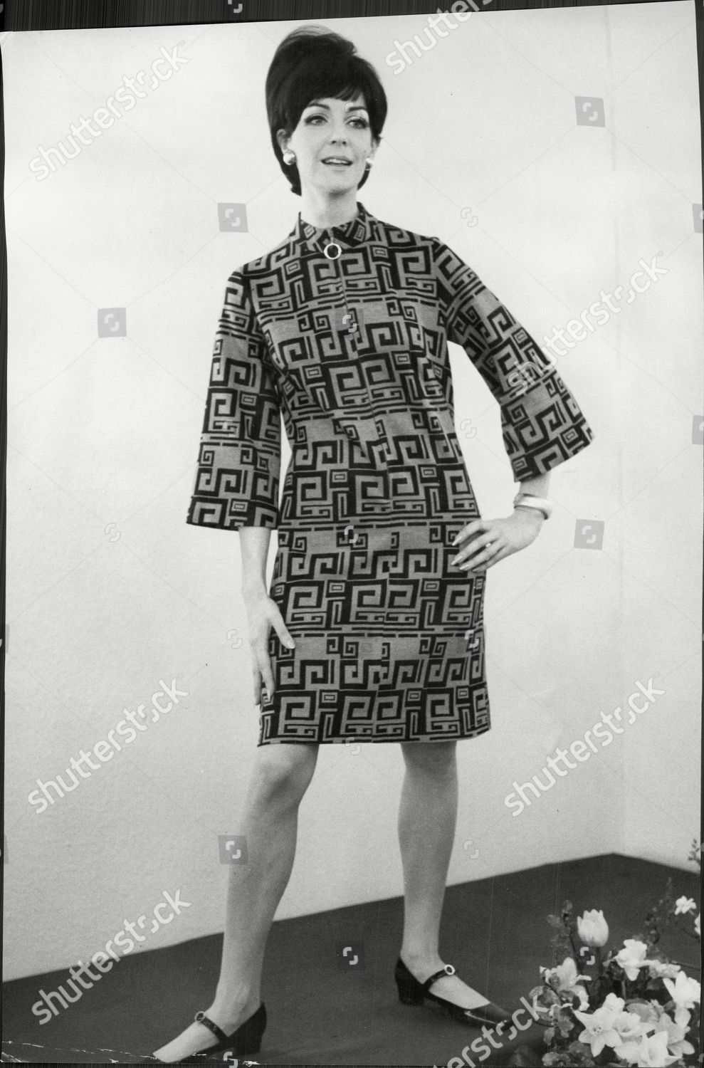 Model Anne Milling Wearing Coat Dress Editorial Stock Photo - Stock ...