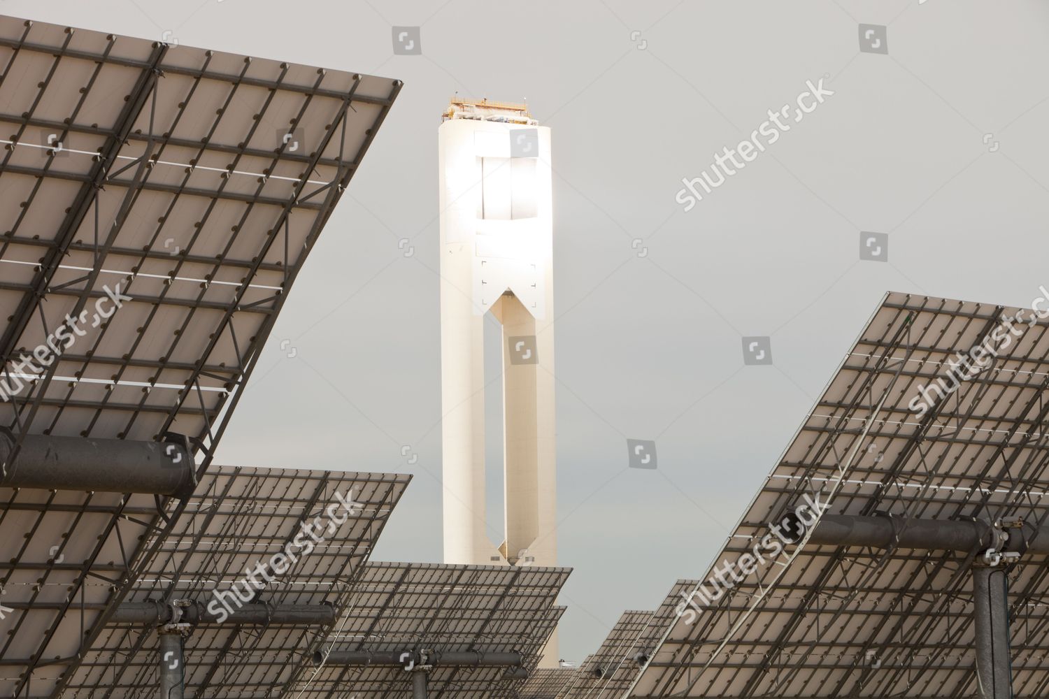 Heliostats Large Reflective Mirrors Directing Sunlight Editorial Stock ...