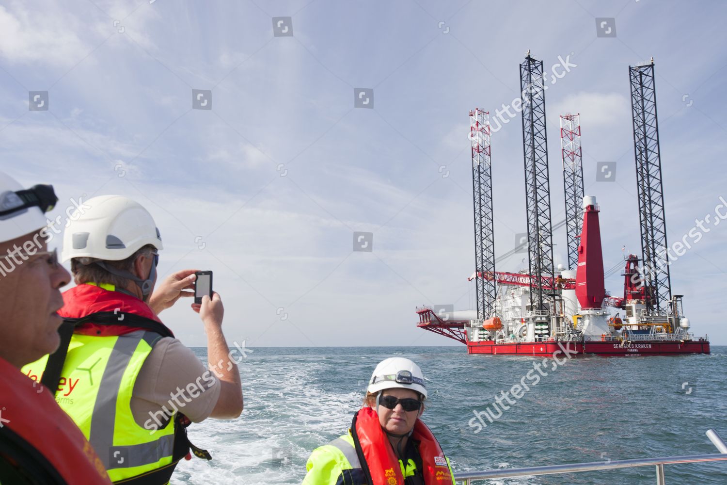 Crew On Crew Transport Vessel Prepare Editorial Stock Photo - Stock ...