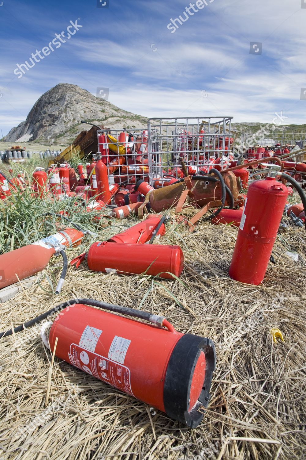 Halon Gas Cylinders Abandoned On Tip Editorial Stock Photo - Stock ...