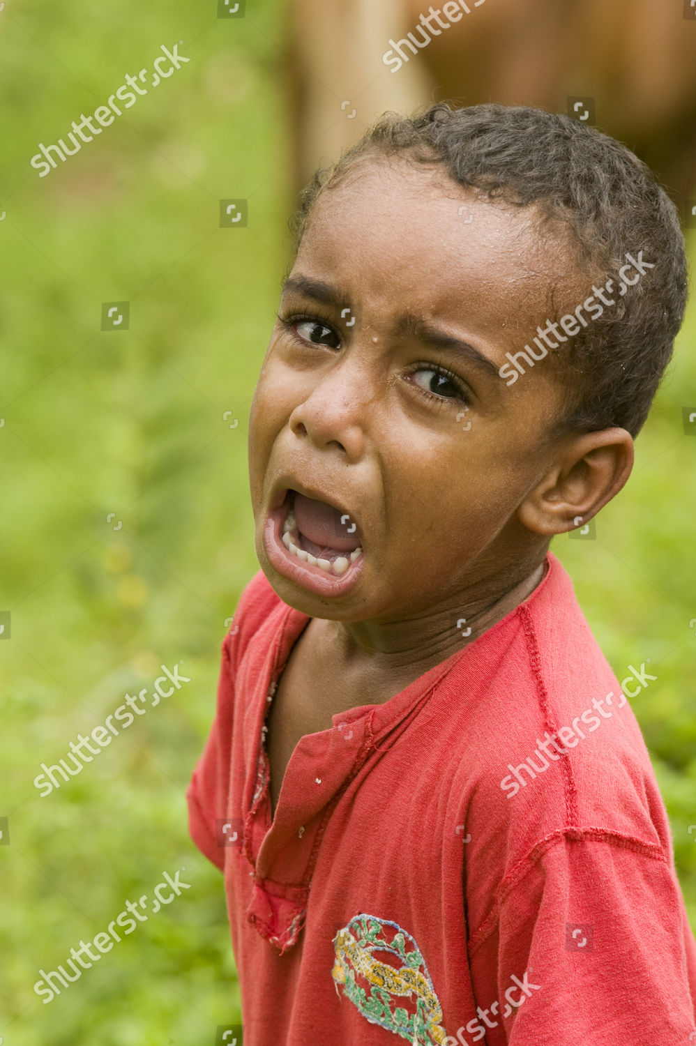 Young Fijian Boy Crying Bukaya Fijian Editorial Stock Photo - Stock ...
