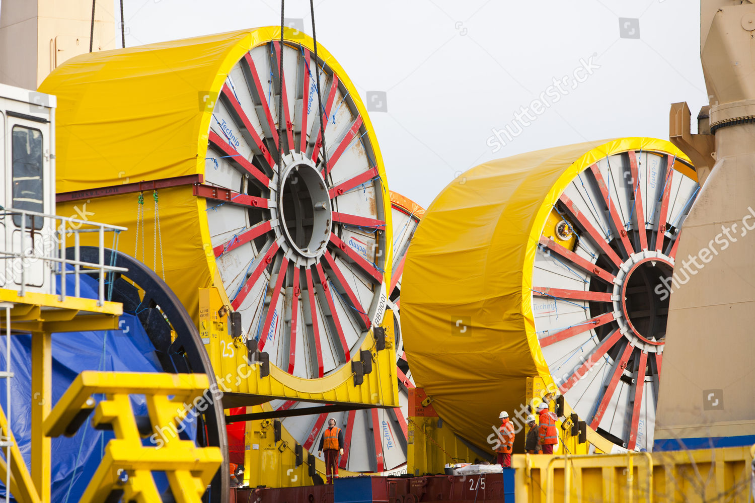 Crane Lifting Offshore Cabling Onto Ship Editorial Stock Photo - Stock ...