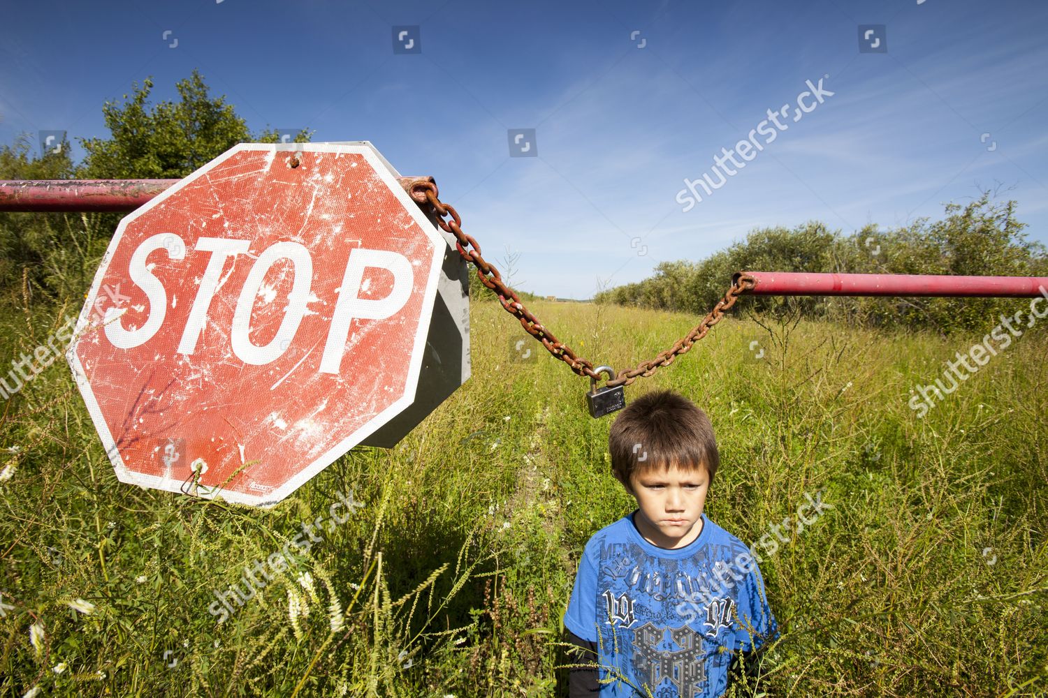 Young First Nation Boy Stands On Editorial Stock Photo - Stock Image ...
